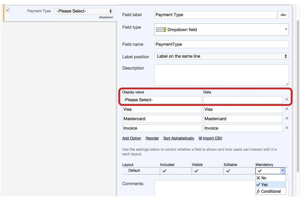 Mandatory Fields Flowfinity Knowledge Base